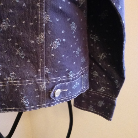 Birch Hill | Jackets & Coats | Birch Hill Blue Floral Sparkle Jean ...